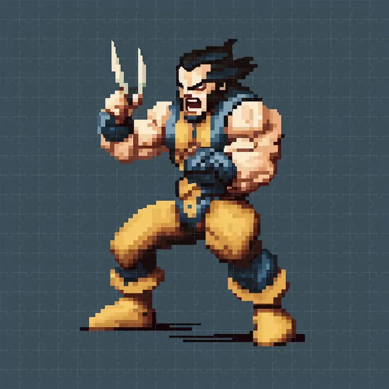 2D Pixel Fighting Characters For RPGs Midjourney Prompt | PromptBase