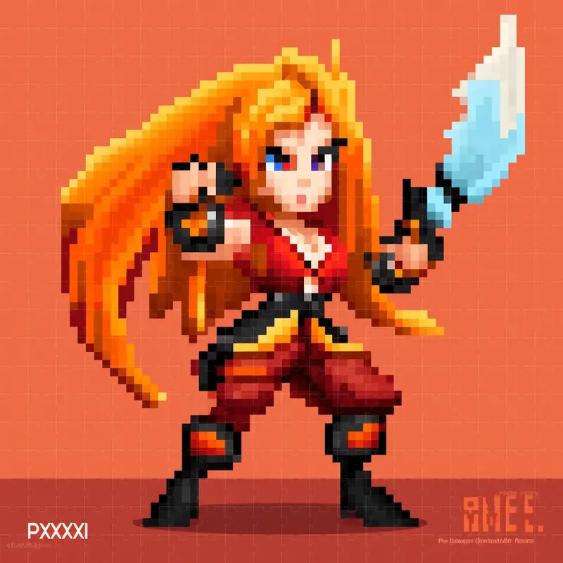 2D Pixel Fighting Characters For RPGs Midjourney Prompt | PromptBase
