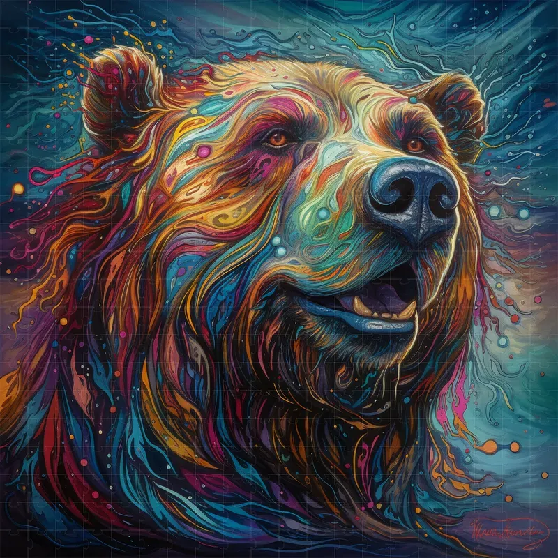 Premium Trippy Posters For Animals Midjourney Prompt | PromptBase