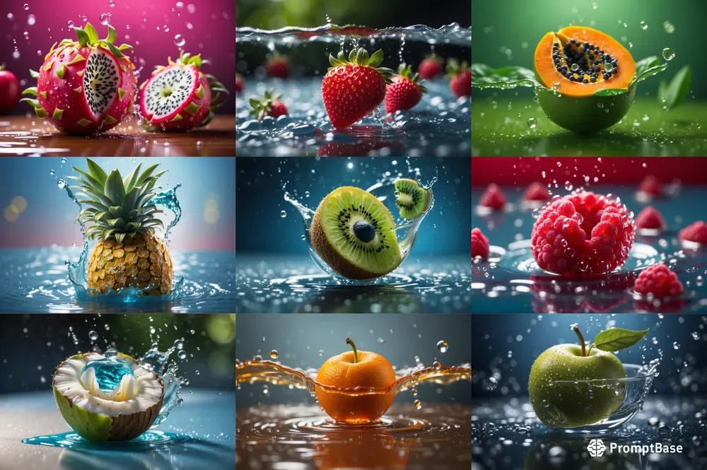 Dynamic Fresh Fruit Image Generations Leonardo Ai Prompt | PromptBase