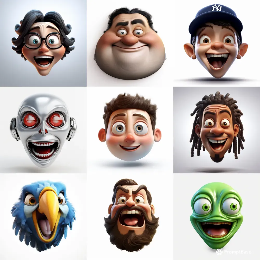 Caricatures Of Faces Avatars Ios And And Midjourney Prompt | PromptBase