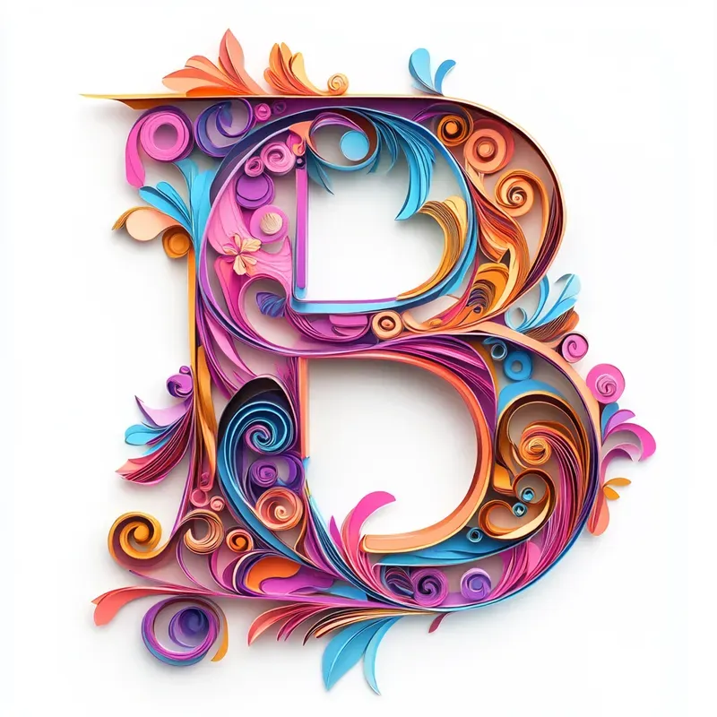 Detailed Vibrant Letter Cutout Designs Midjourney Prompt | PromptBase