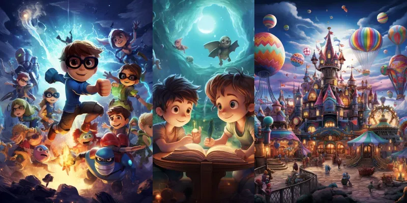 Pixar Cute Children Illustrations Midjourney Prompt | PromptBase