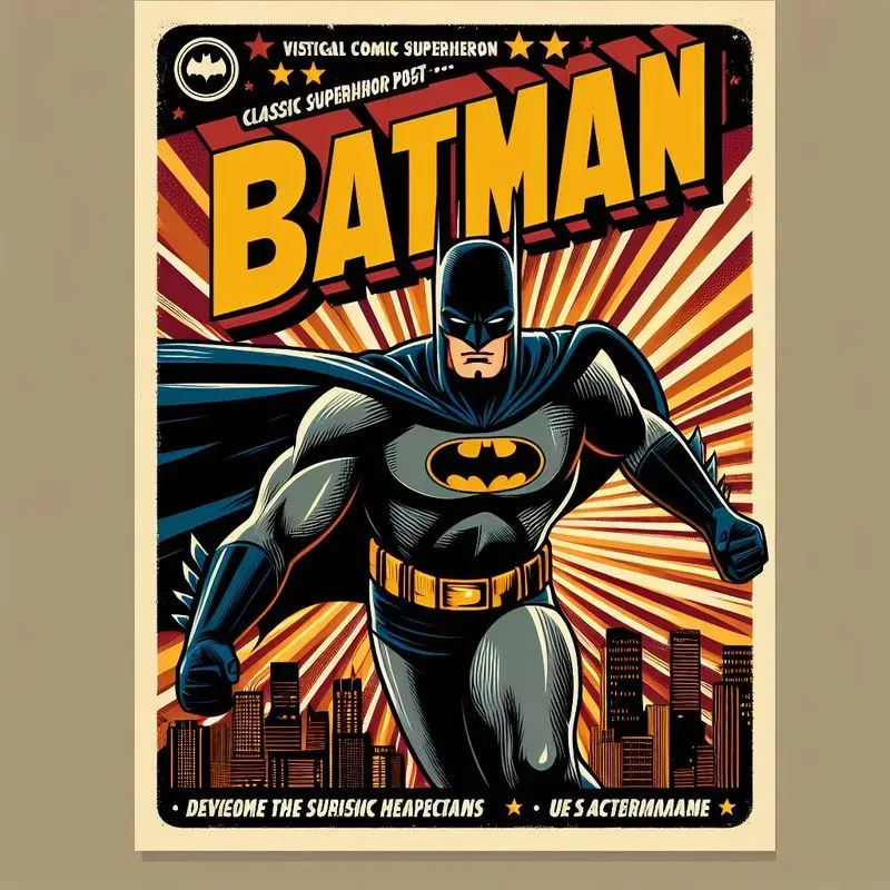 Classical Superhero Posters DALL·E Prompt | PromptBase