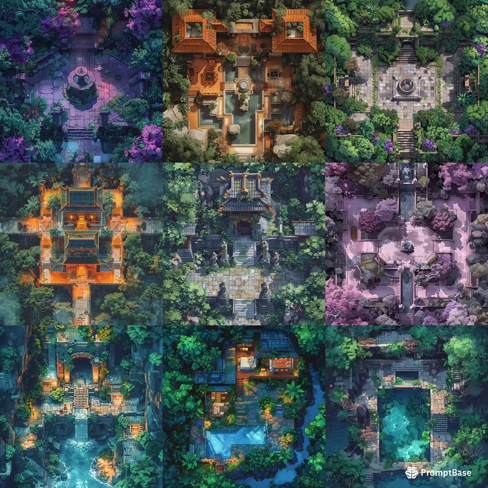 Pixel Art Floor Plans Midjourney Prompt | PromptBase