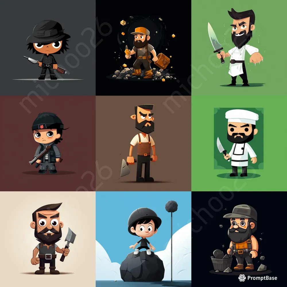 Cartoon Characters At Work Midjourney Prompt | PromptBase