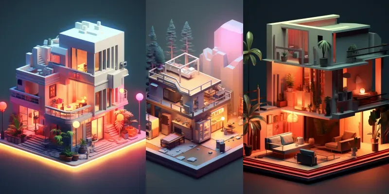 Low Poly Cityscapes Midjourney Prompt | PromptBase