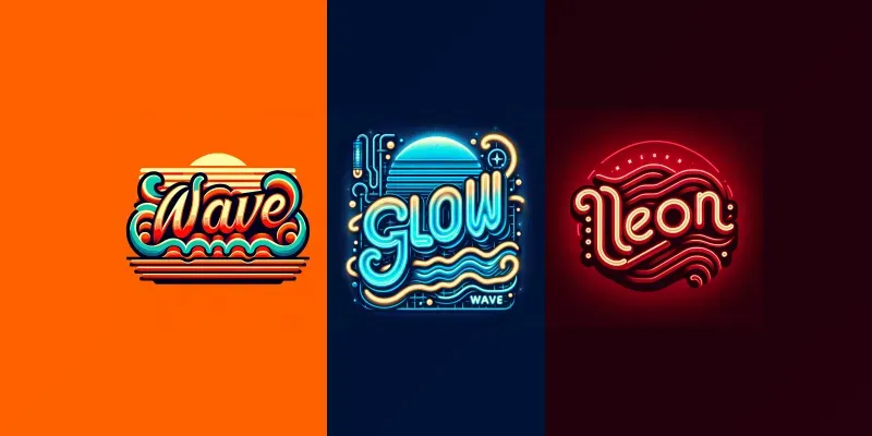 Retro Wave Typography Designs DALL·E Prompt | PromptBase