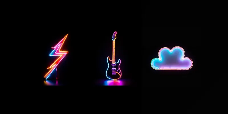 Simple Neon Signs Midjourney Prompt | PromptBase