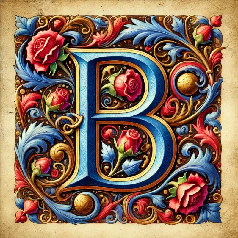 Medieval Manuscript Illuminated Letters DALL·E Prompt | PromptBase