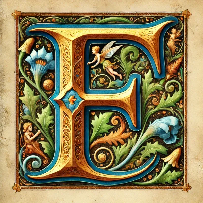 Medieval Manuscript Illuminated Letters DALL·E Prompt | PromptBase