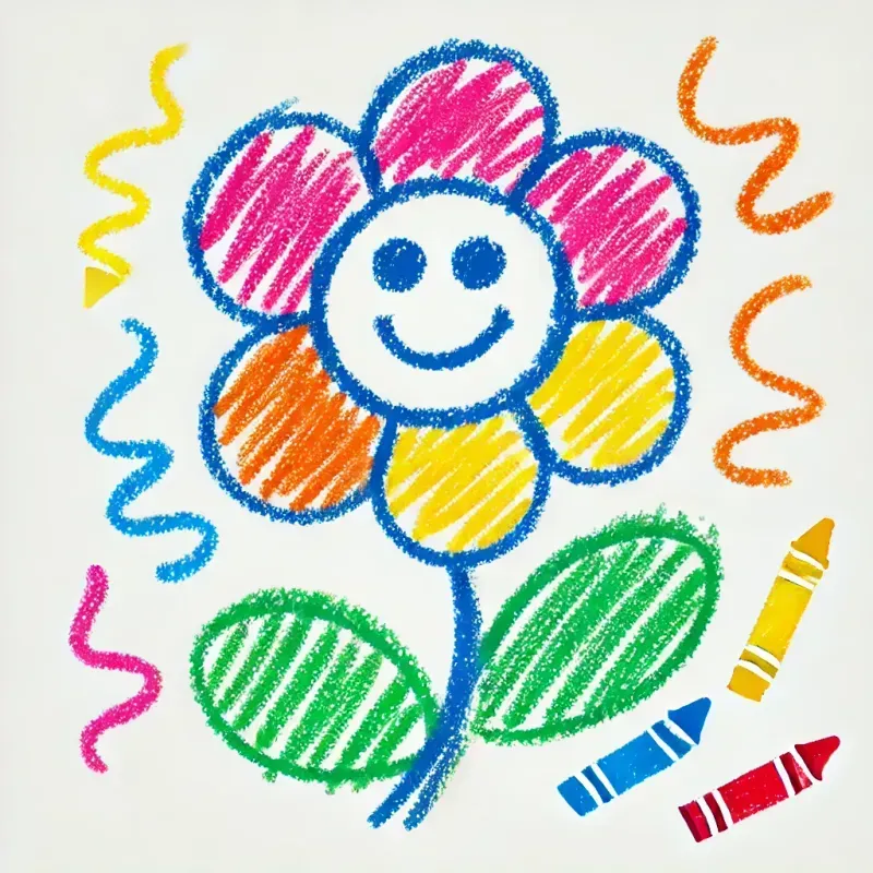 Toddler Crayon Drawings DALL·E Prompt | PromptBase