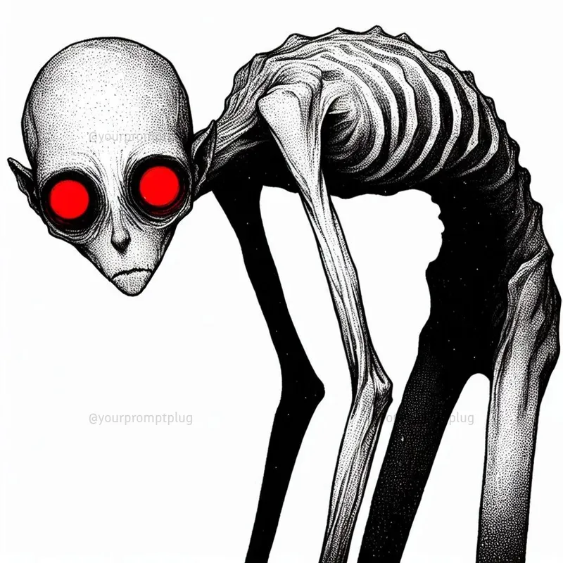 Creepy Ink Drawings DALL·E Prompt | PromptBase