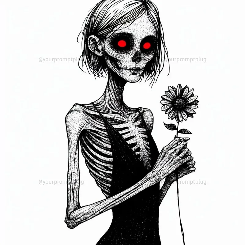 Creepy Ink Drawings DALL·E Prompt | PromptBase