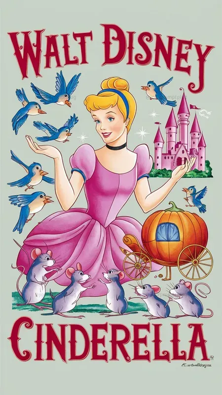 Vintage Disney Movie Posters Ideogram Prompt | PromptBase