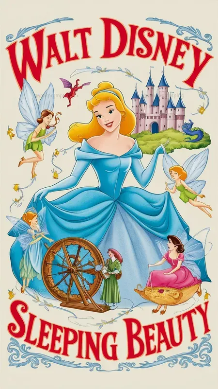 Vintage Disney Movie Posters Ideogram Prompt | PromptBase