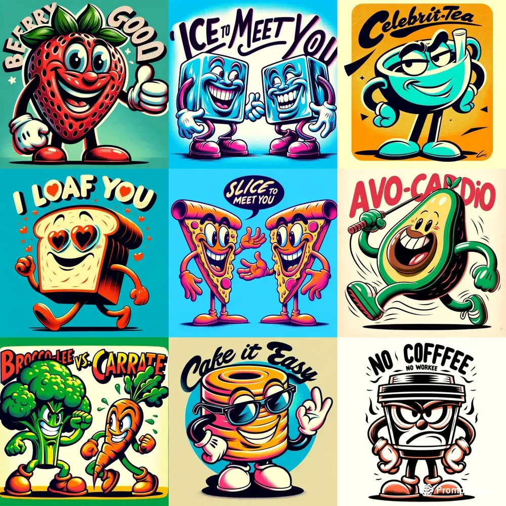 Rubber Hose Animation With Funny Phrases DALL·E Prompt | PromptBase