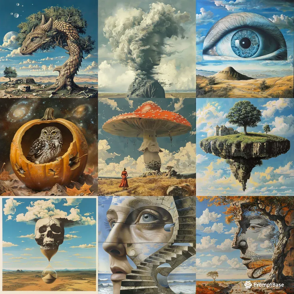 Surreal Art Prints Midjourney Prompt | PromptBase