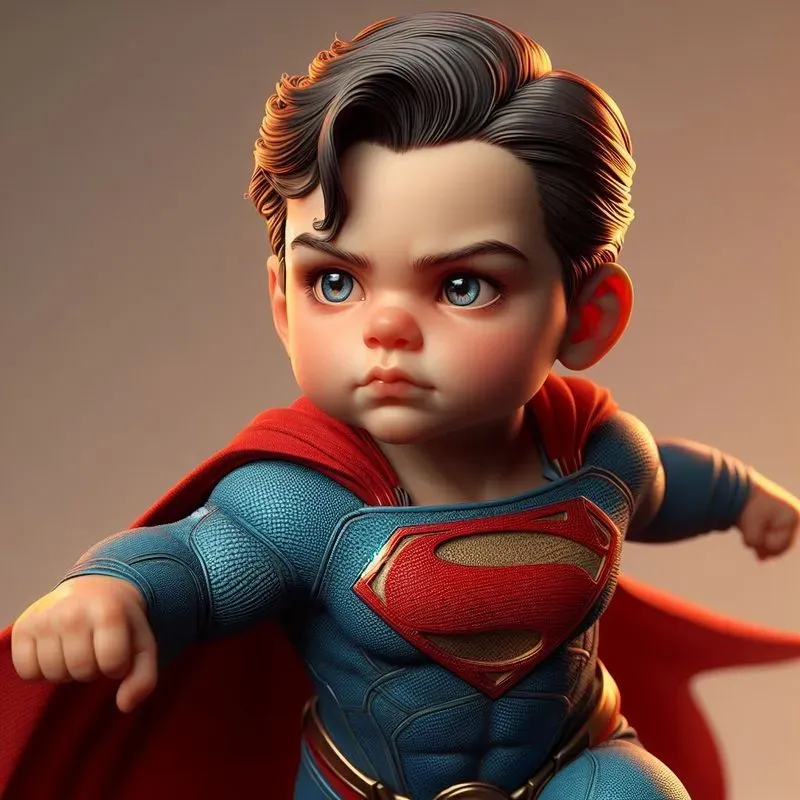 Cute Baby Superheros 3D Animation DALL·E Prompt | PromptBase