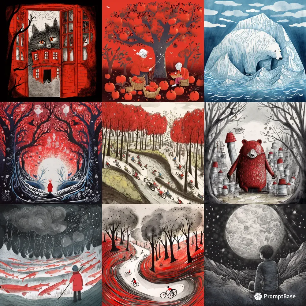 Fine Art Of Short Story Illustration Midjourney Prompt | PromptBase