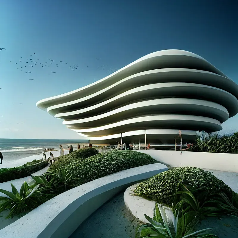 Coastal Architecture Midjourney Prompt | PromptBase