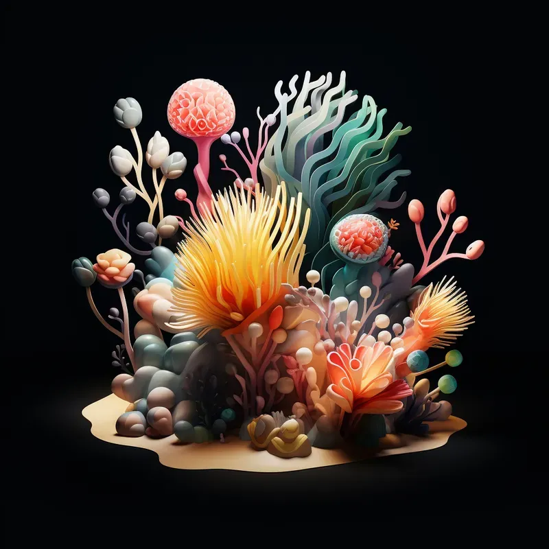 3D Isometric Natural Elements Midjourney Prompt | PromptBase