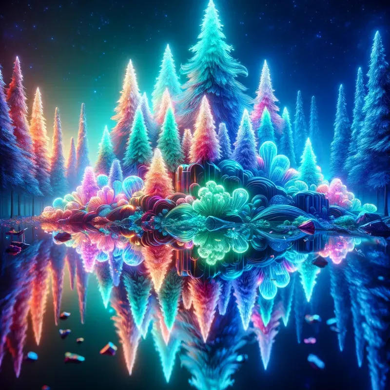 Neon Colored Artworks Of Subjects DALL·E Prompt | PromptBase