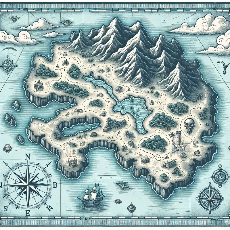 Pirate Treasure Map Drawings DALL·E Prompt | PromptBase