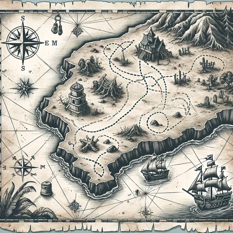 Pirate Treasure Map Drawings DALL·E Prompt | PromptBase