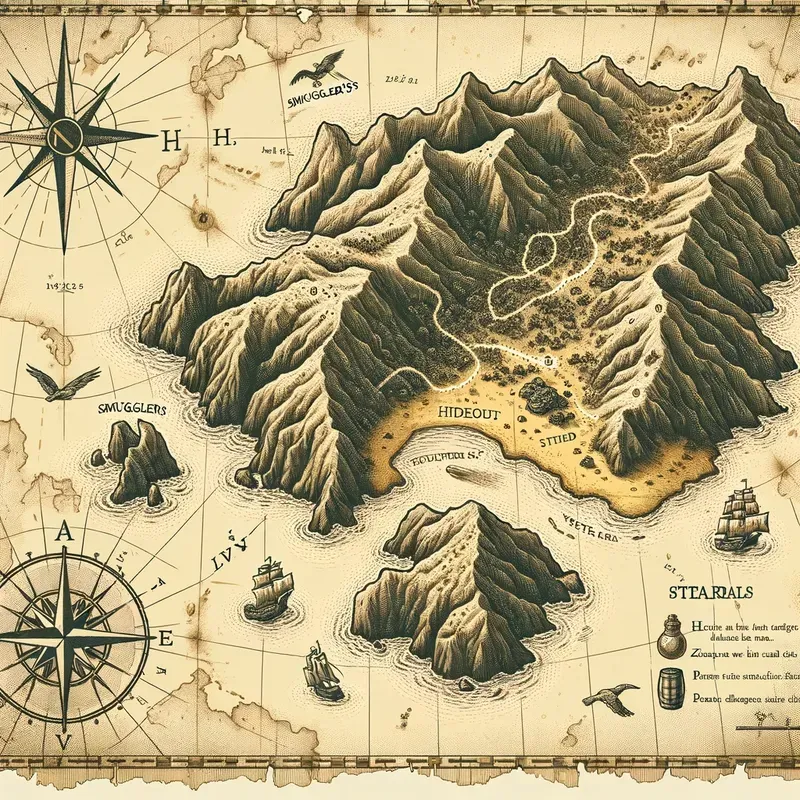 Pirate Treasure Map Drawings DALL·E Prompt | PromptBase