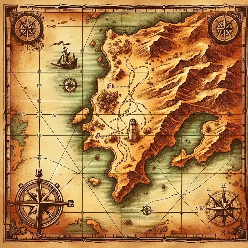 Pirate Treasure Map Drawings DALL·E Prompt | PromptBase