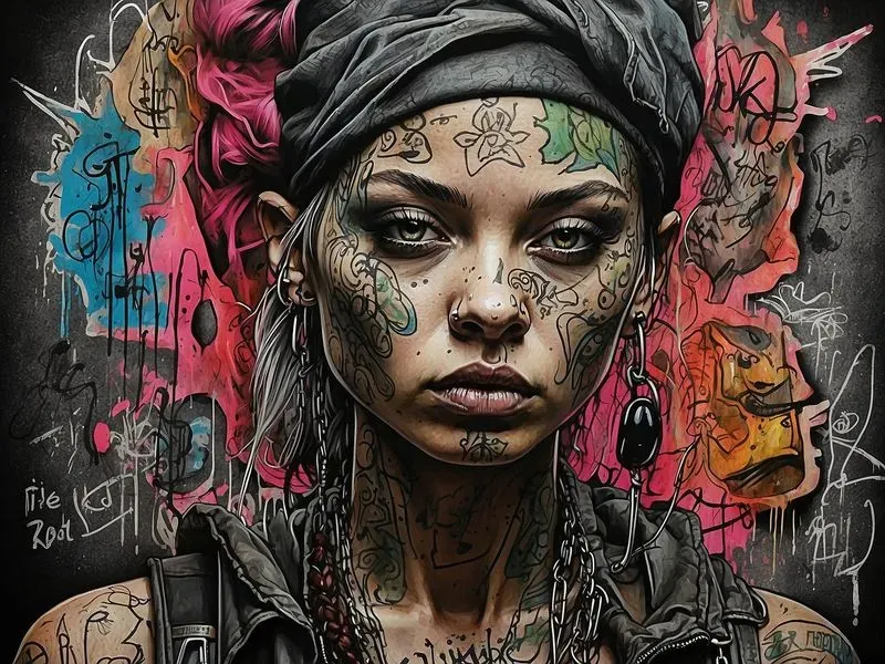 Toxic Punk Character Illustration Art Leonardo Ai Prompt | PromptBase