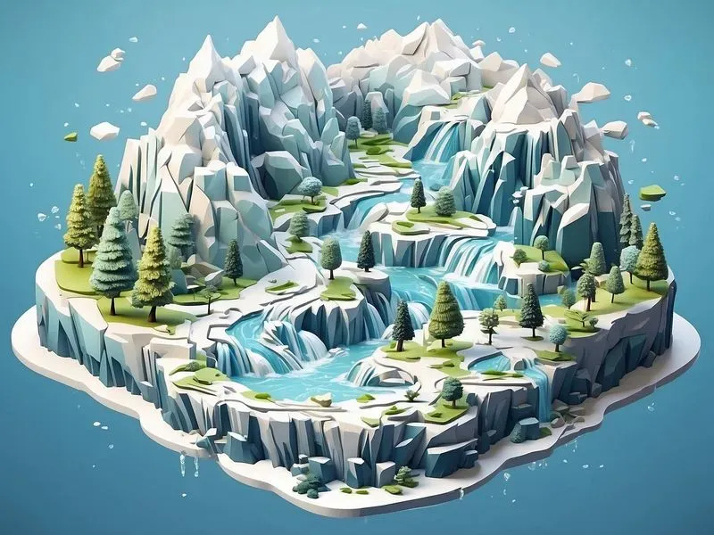 3D Isometric Islands In Seasons Leonardo Ai Prompt | PromptBase