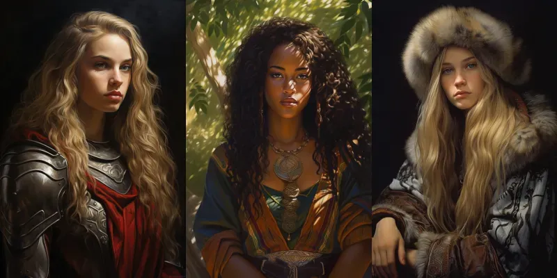 Old School RPG Women Portraits Midjourney Prompt | PromptBase