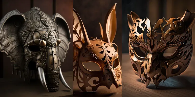 Half Mask Designs For Art