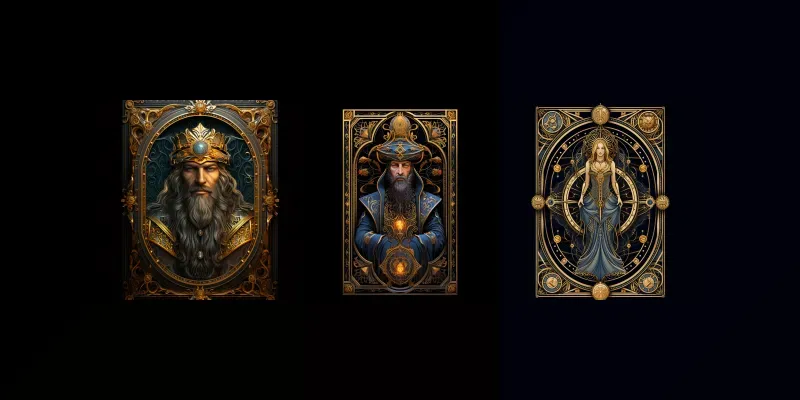 18th Century Tarot Cards Midjourney Prompt | PromptBase