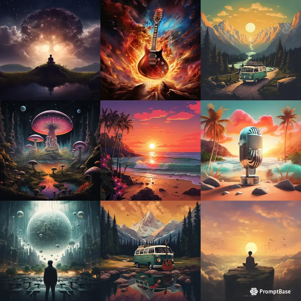 Customizable Music Song Cover Art Midjourney Prompt | PromptBase