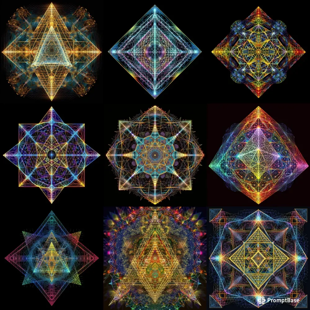 Sacred Geometry Drawings Midjourney Prompt | PromptBase