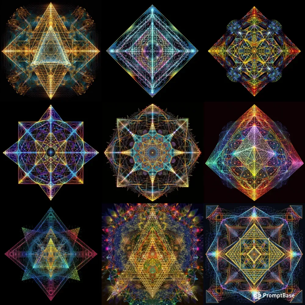 Sacred Geometry Drawings Midjourney Prompt | PromptBase