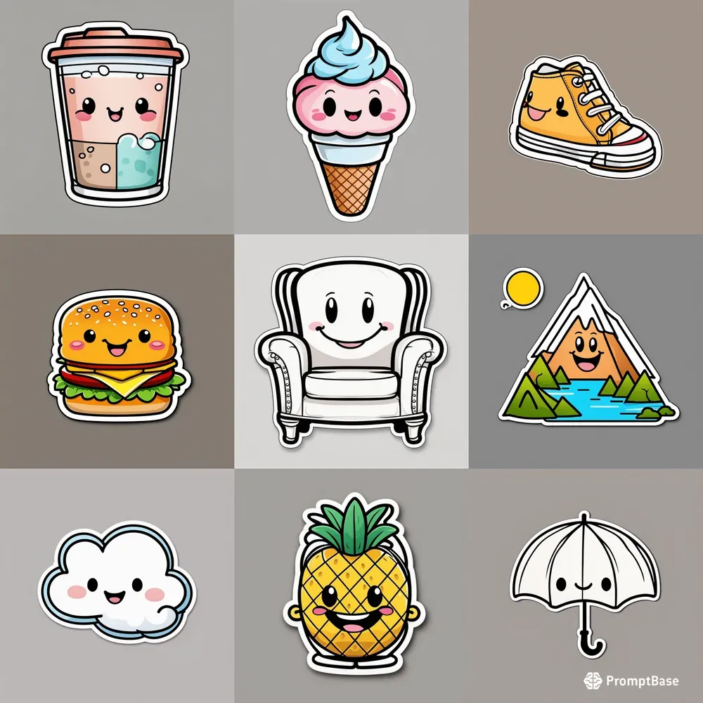 Cute Sticker Maker Stable Diffusion Prompt | PromptBase