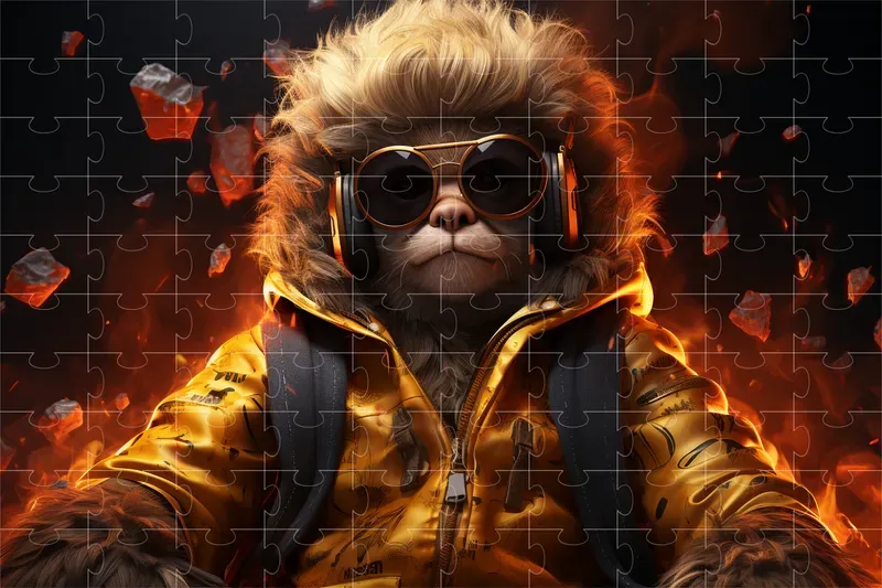 Animals Synchronism Art Midjourney Prompt | PromptBase