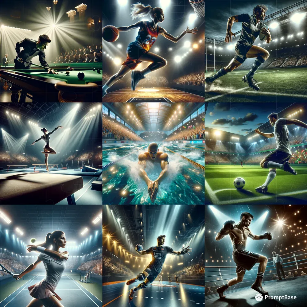 Cinematic Sports Illustrations DALL·E Prompt | PromptBase