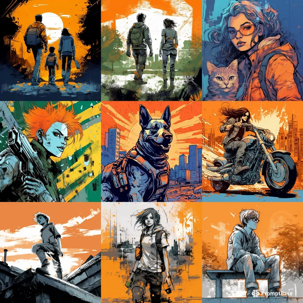 Expressive Comic Illustrations Midjourney Prompt | PromptBase