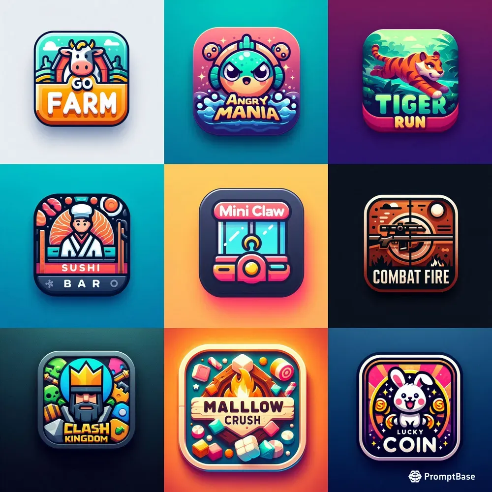 2D App Icon Design DALL·E Prompt | PromptBase