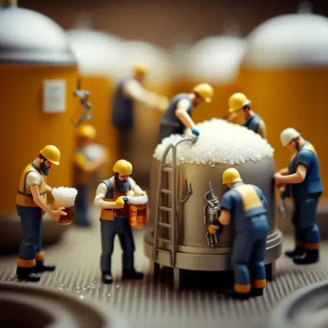 Tiny Workers Building Food Midjourney Prompt | PromptBase