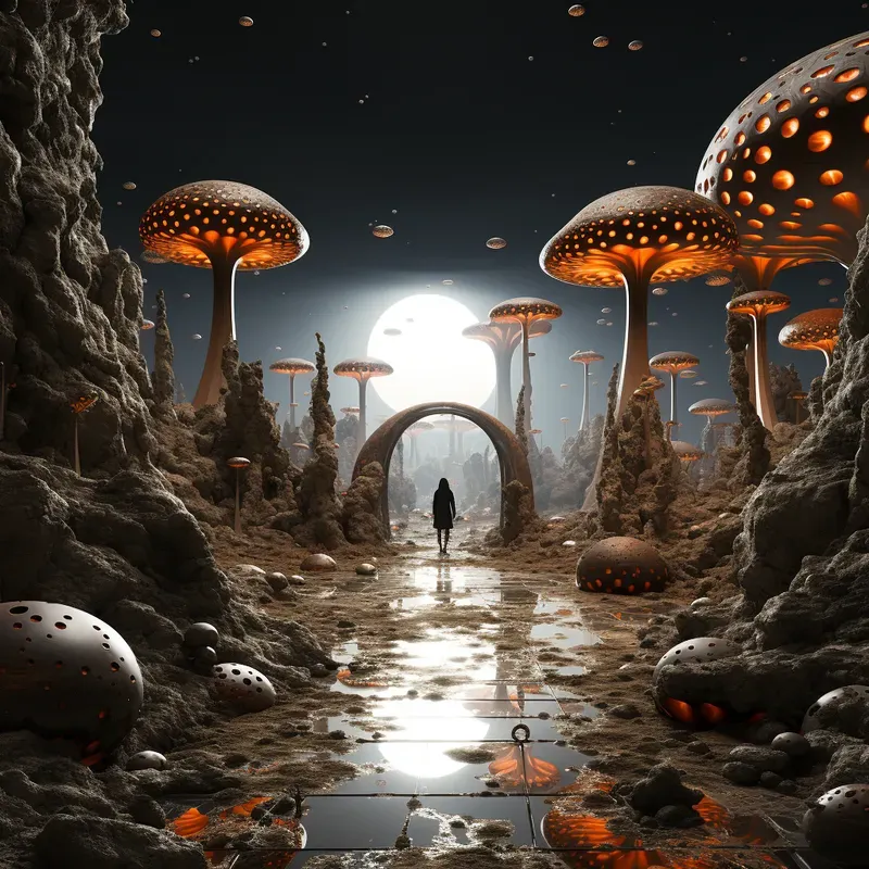 Dystopic Futuristic Scene Midjourney Prompt | PromptBase