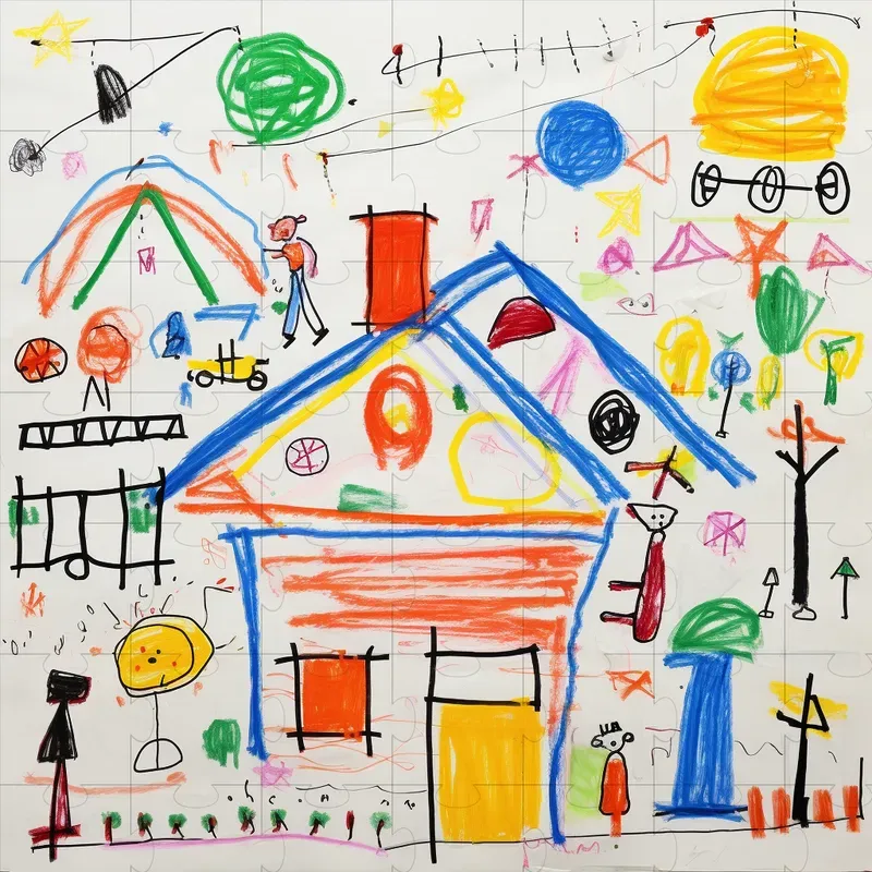 Realistic Kids Children Drawings Midjourney Prompt | PromptBase