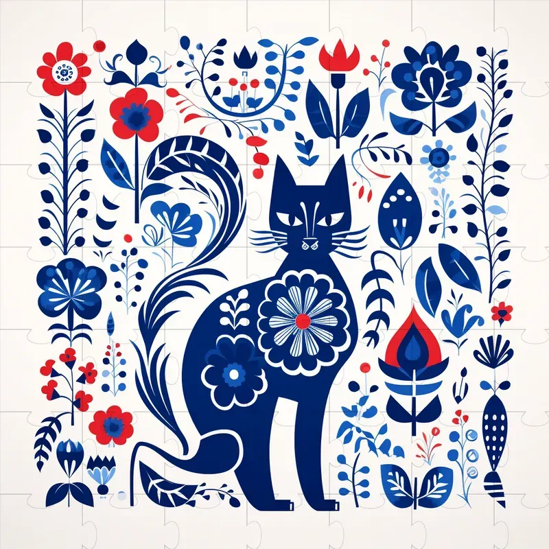 Danish Nordic Traditional Folk Patterns Midjourney Prompt | PromptBase