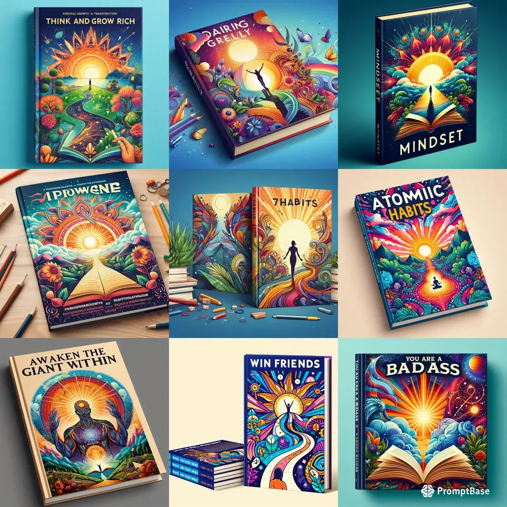 Self Help Book Cover Maker DALL·E Prompt | PromptBase