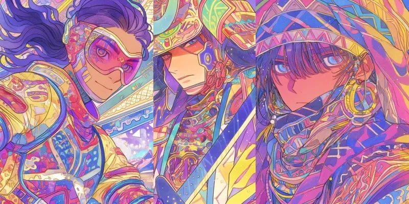 Vibrant Anime Character Portraits Generator App | PromptBase